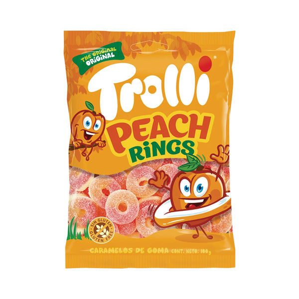 Trolli Peach Rings 100g X 12 Bags | Remas Distributions Pty Ltd