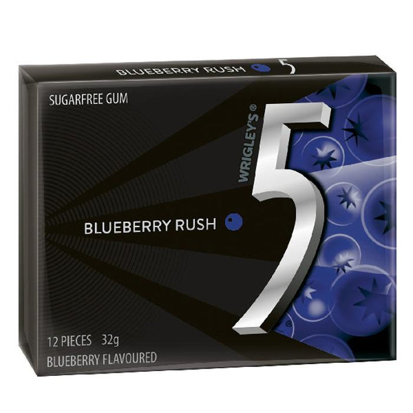 5 Gum Blueberry Rush 10 x 12 Sticks | Remas Distributions Pty Ltd