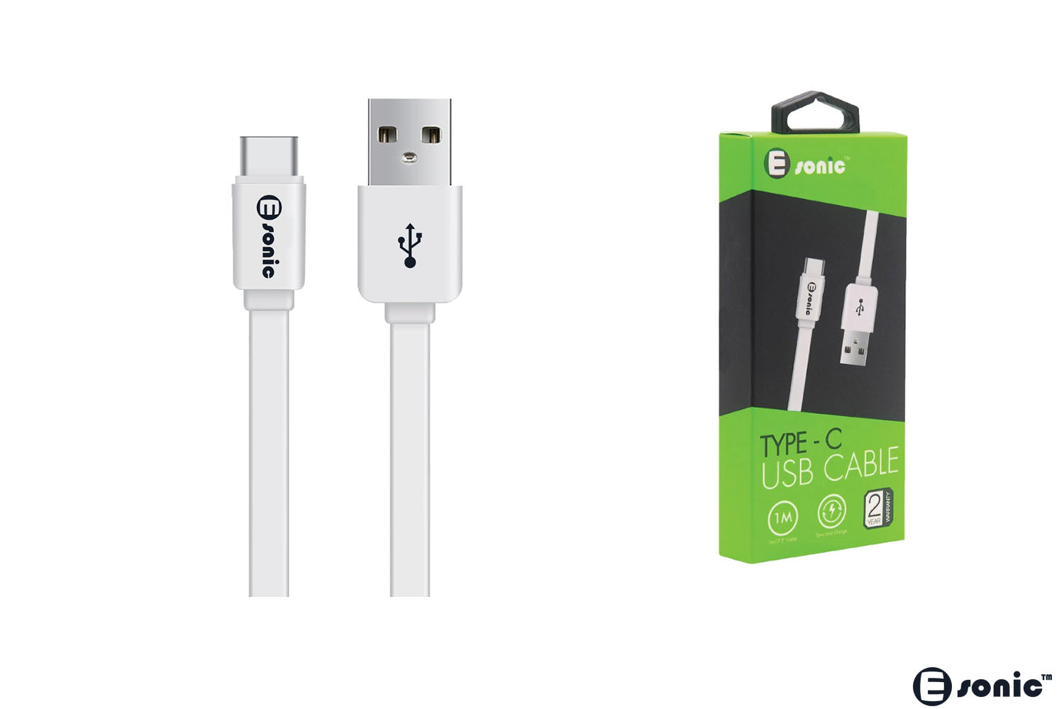 5. E Sonic 1M Type C Flat Cable 1 Box X 5 Units | Remas Distributions ...